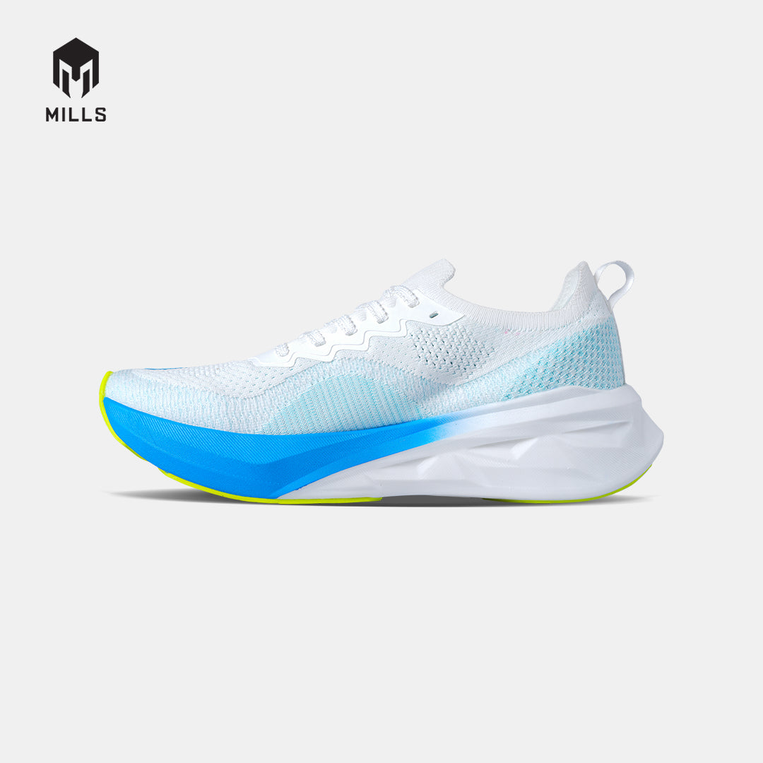 MILLS SEPATU LARI RUNNING SHOES ENERSTRIKE FLY M2 WHITE/CYBER.BLUE/LAS