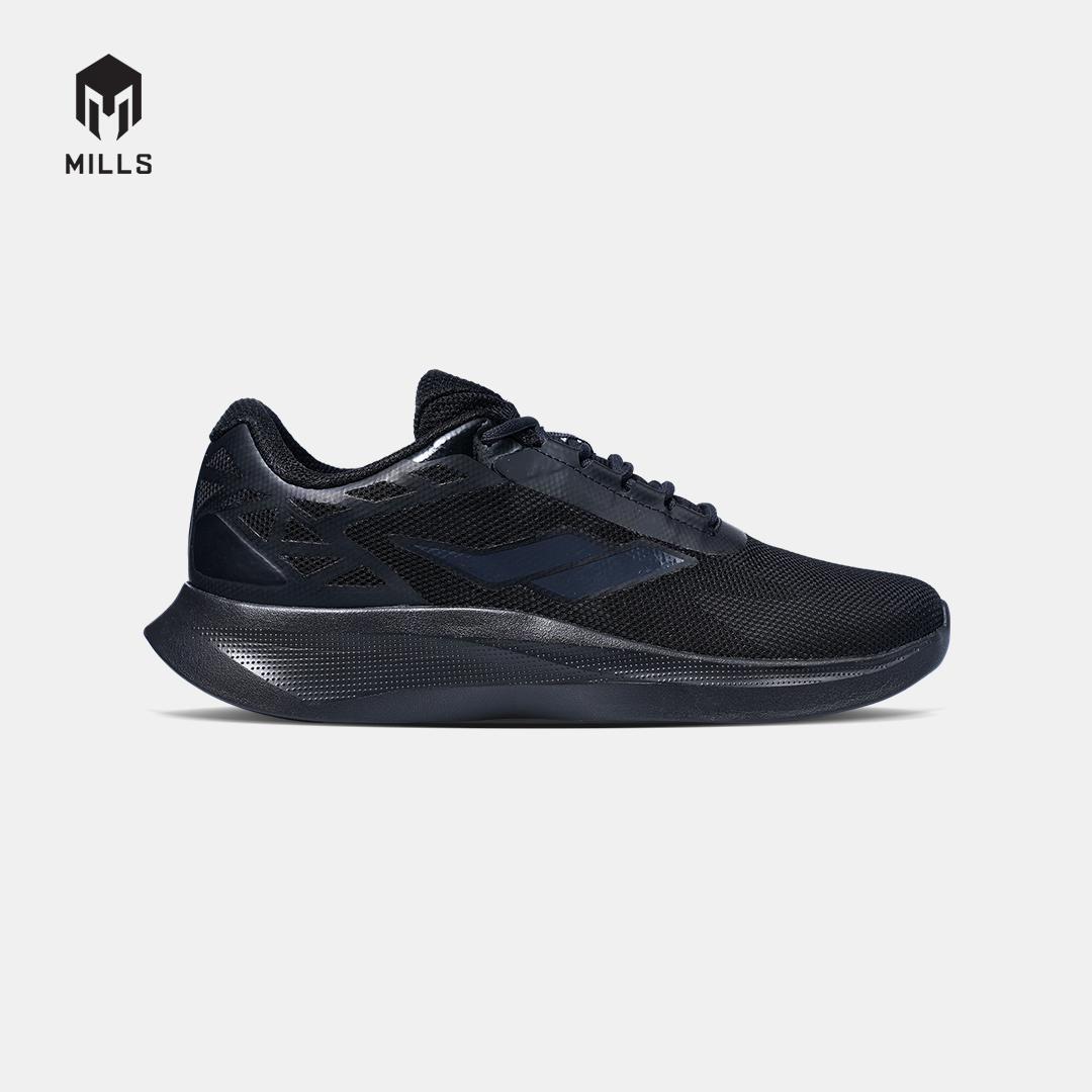 MILLS SEPATU LARI RUNNING SHOES SONIC ALL BLACK 9106301
