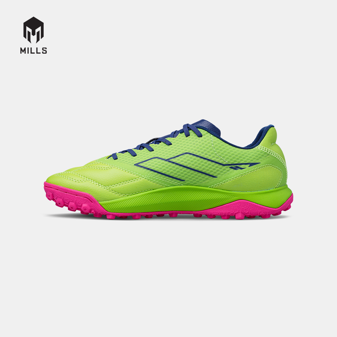 MILLS SEPATU MINI SOCCER ASTRO SPARTAN M2 PRIME TF LIME/NAVY/MAGENTA 9